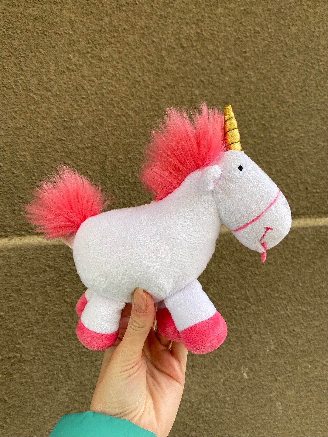 Small White & Pink Unicorn Fluffy Plush by TY Despicable Me 3, Cute ...