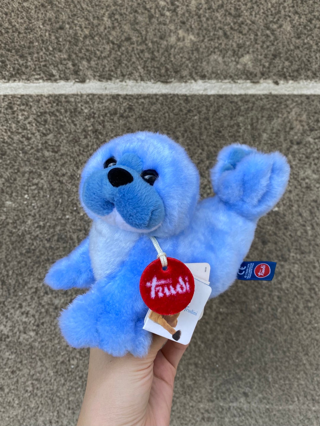 Small Cute Blue Baby Seal Plush Toy by Trudi, Realistic Stuffed Wild ...