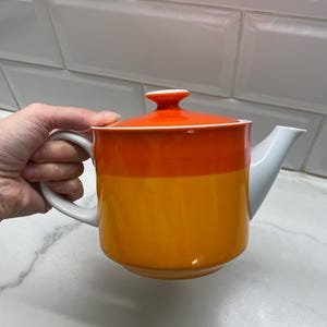 Vintage Ceramic Orange Coffee/tea Pot 1960-70s Made in Japan Mid ...