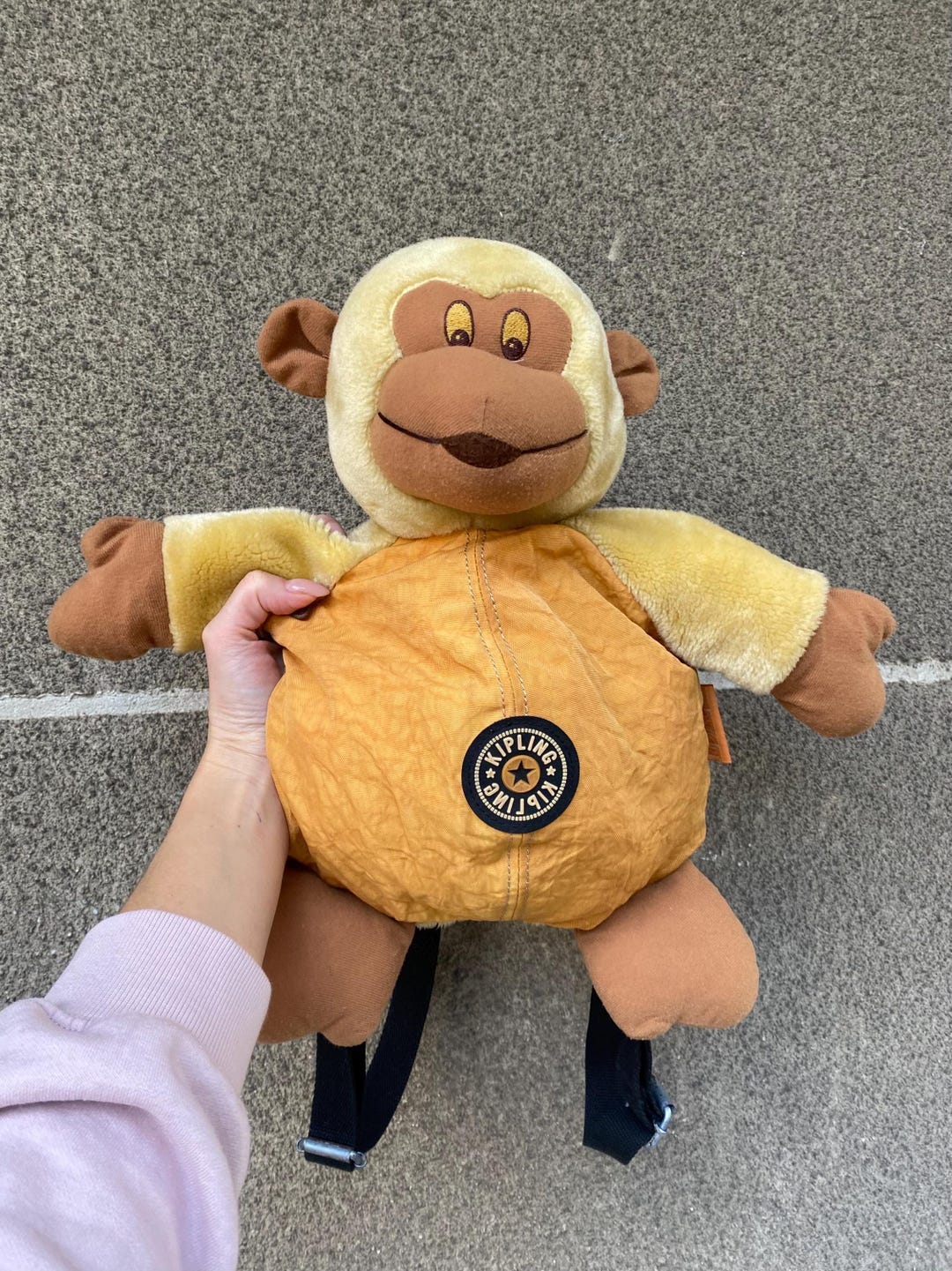 Rare Vintage Kipling Monkey Plush Backpack in Tan & Brown for Collector ...