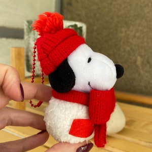 Rare Small Snoopy Plush Keychain in Red Hat, Scarf and Gloves Japan ...