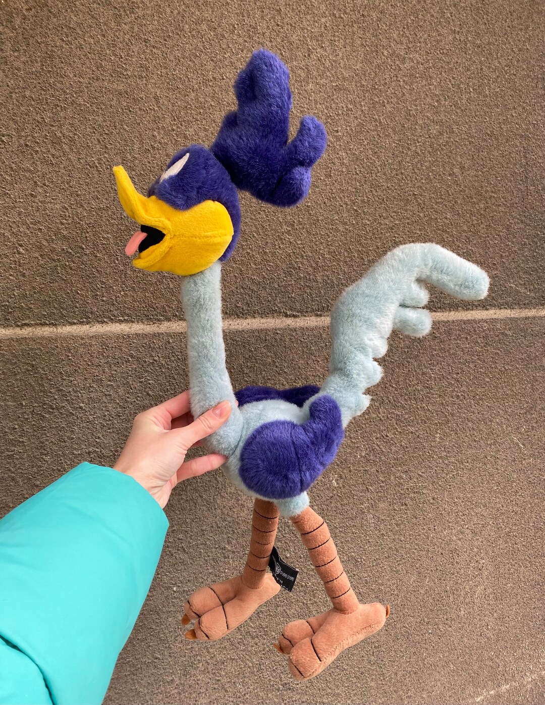 Road Runner Plush Toy 1995 Looney Tunes, Vintage Blue Purple Stuffed ...