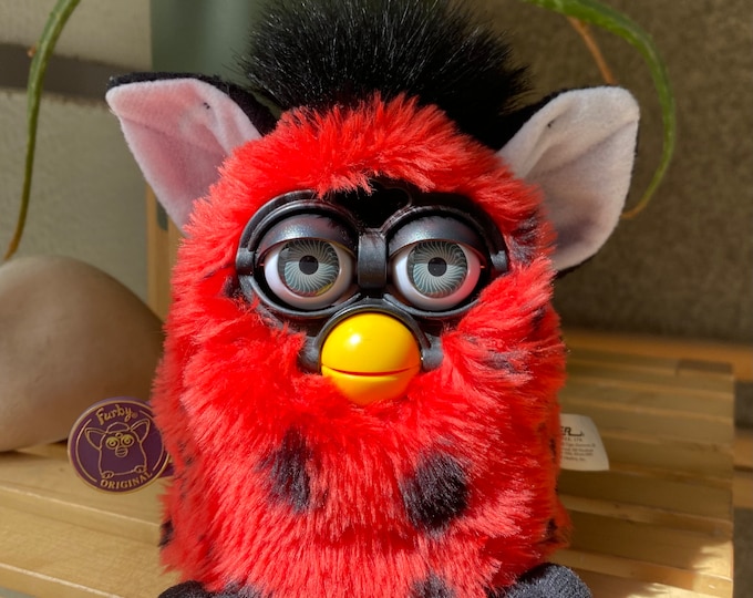Furby Ladybug 1998 WORKING Vintage Red With Black Spots and Grey Eyes ...