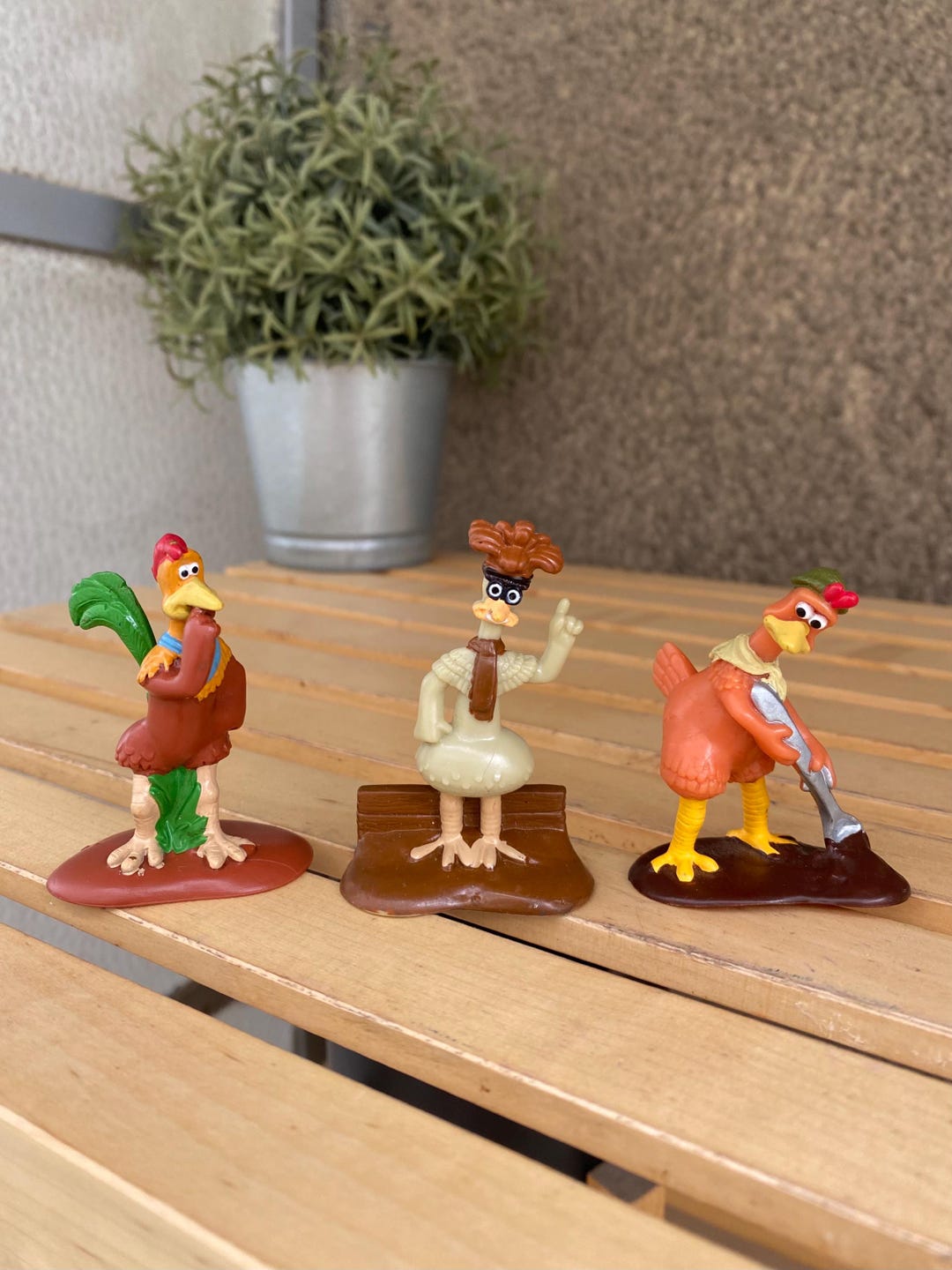 Vintage Chicken Run Small Figure Set of 3 1999 Ginger, Mac and Rocky ...
