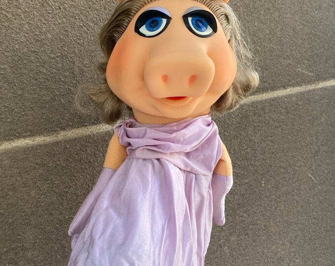 Jim Henson Miss Piggy Hand Puppet 1970s, Vintage Miss Piggy Doll Muppet ...