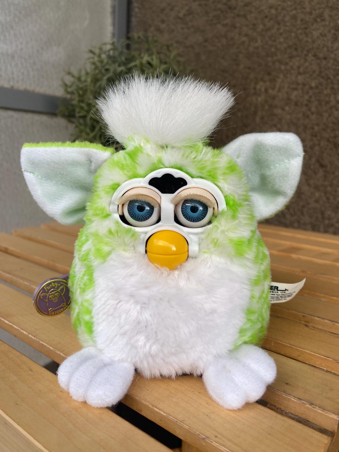 Vintage 1999 Lime Green Furby Baby: Blue Eyes, Working - Etsy