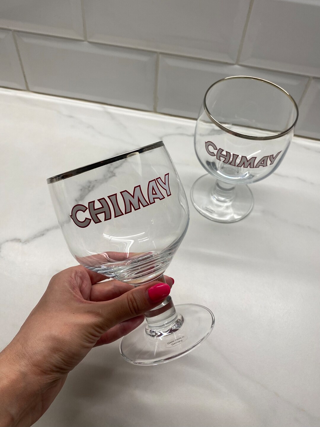 Vintage Chimay Beer Glasses Set of 2 Made in Germany, Belgian Beer ...