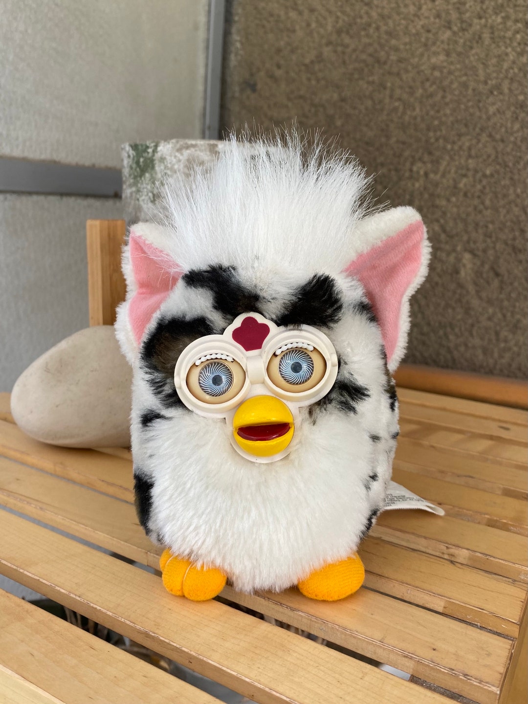 Rare Furby Snow Leopard Nanco Plush 1999, Vintage White With Brown ...