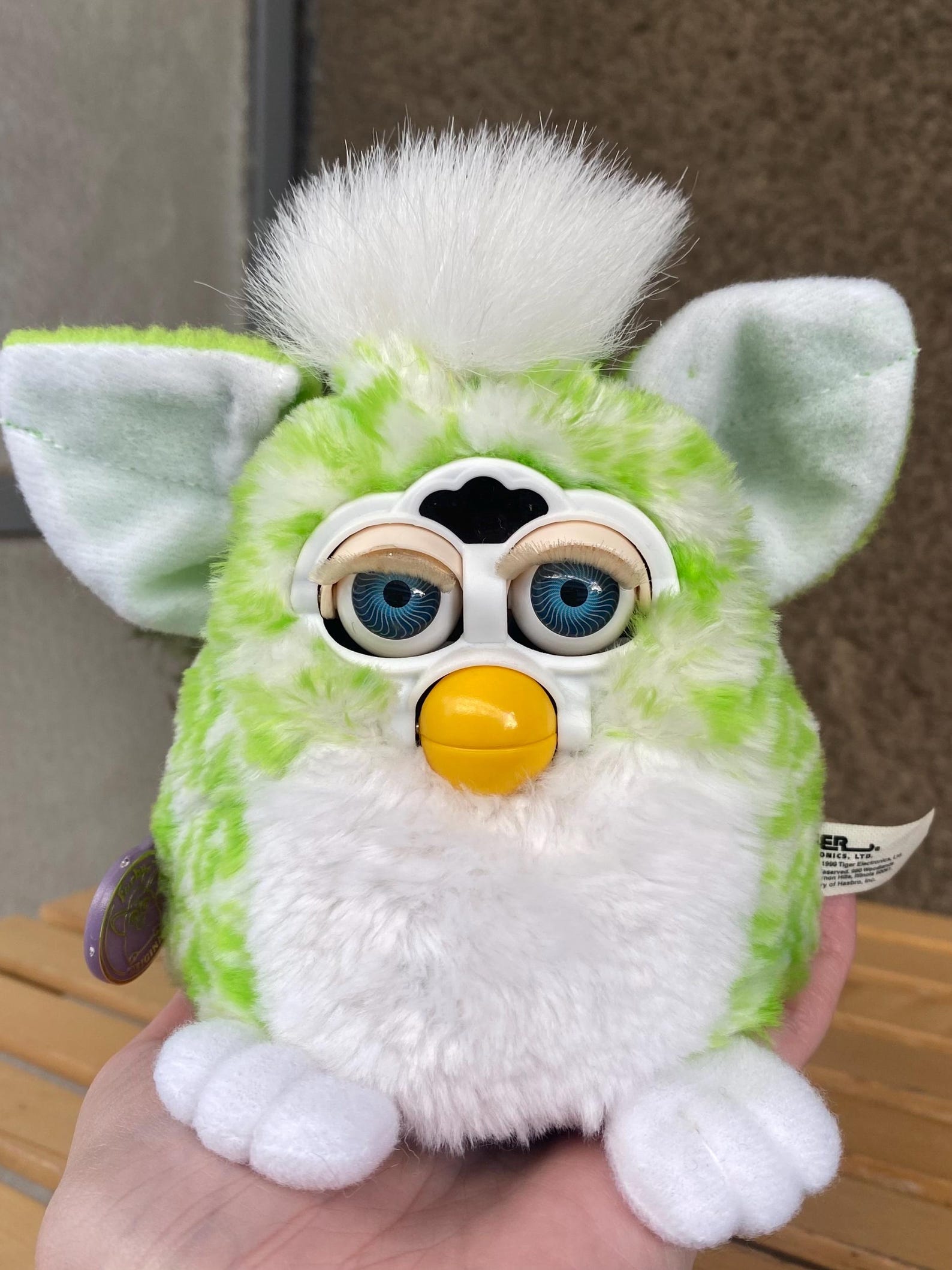 Vintage 1999 Lime Green Furby Baby: Blue Eyes, Working - Etsy