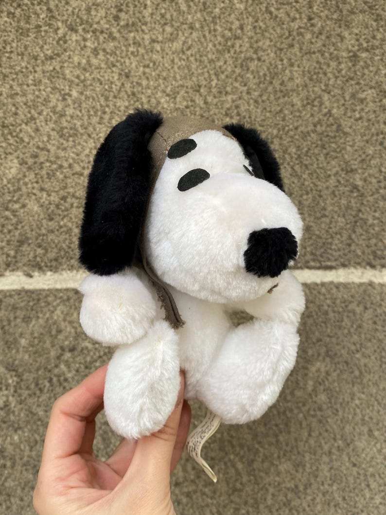 Vintage Snoopy Aviator Small Plush Toy in Hat 1968 Peanuts - Etsy