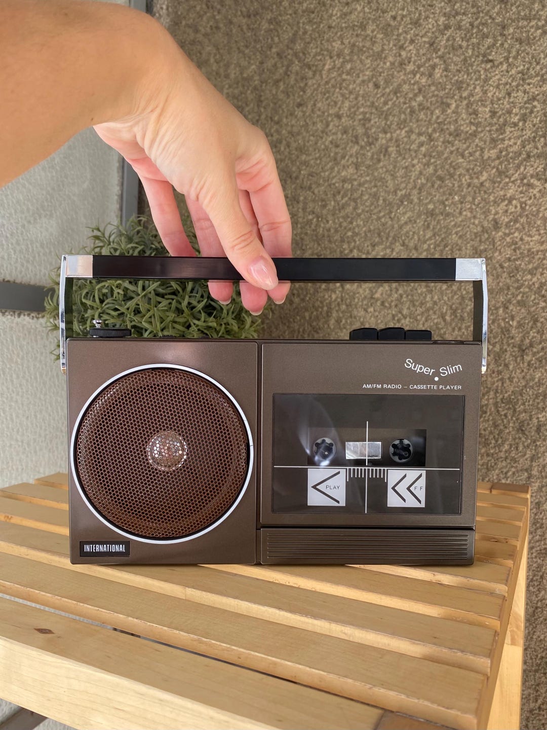 Rare Vintage Super Slim AM/FM Radio Cassette Player 1980s Made in Hong ...