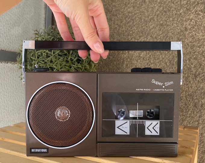 Vintage Rare Super Slim AM/FM Radio Cassette Player 1980s Made in Hong ...