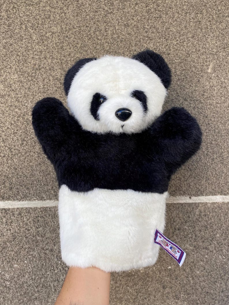 Vintage Rare Panda Plush Hand Puppet Kuschelwuschel Germany - Etsy ...
