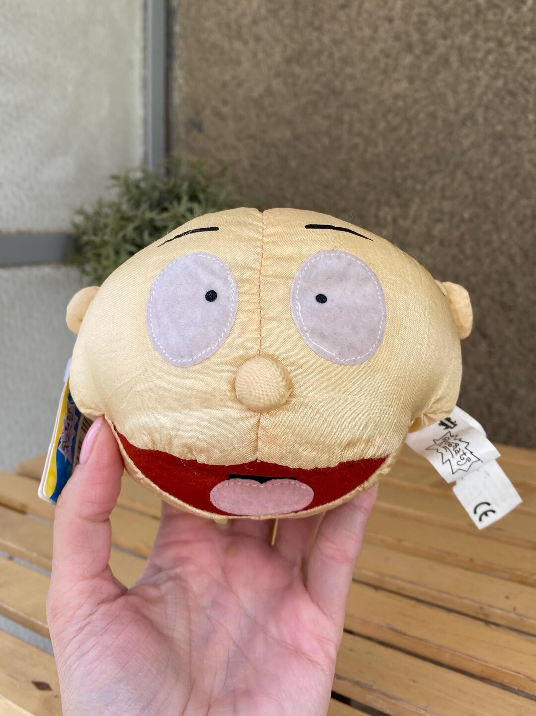 Vintage Rugrats Tommy Pickles Head Small Plush Beanbag 1998 With a ...