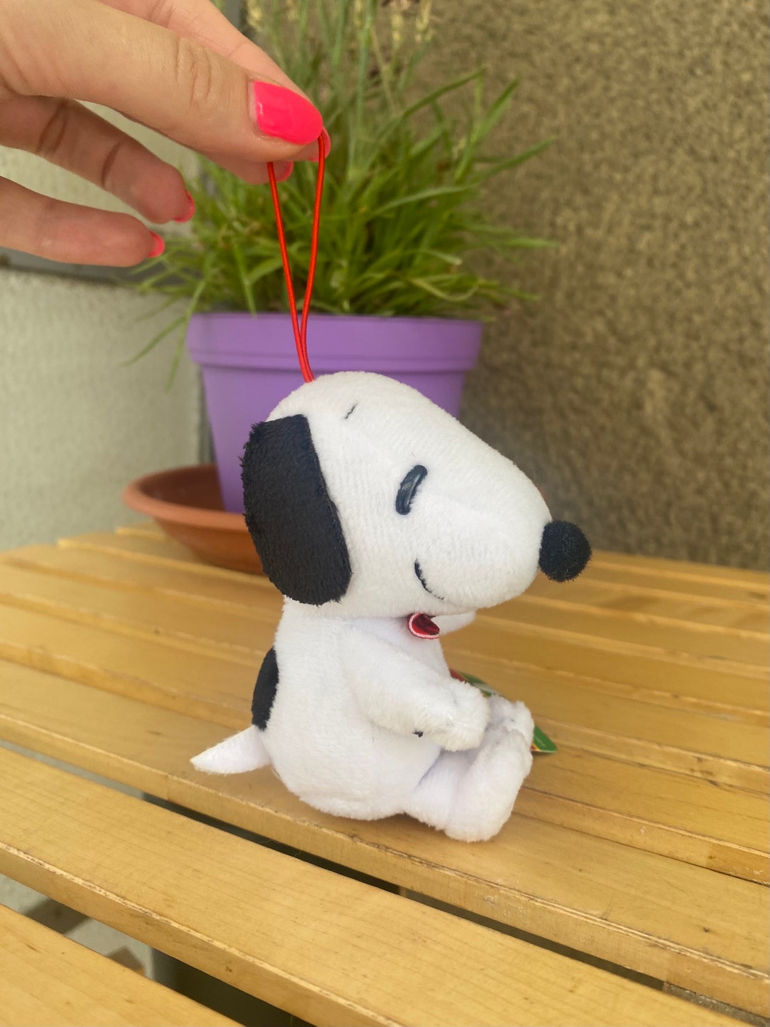 Cute Small Snoopy Plush Keychain With Paper Tag, Soft Stuffed Snoopy ...