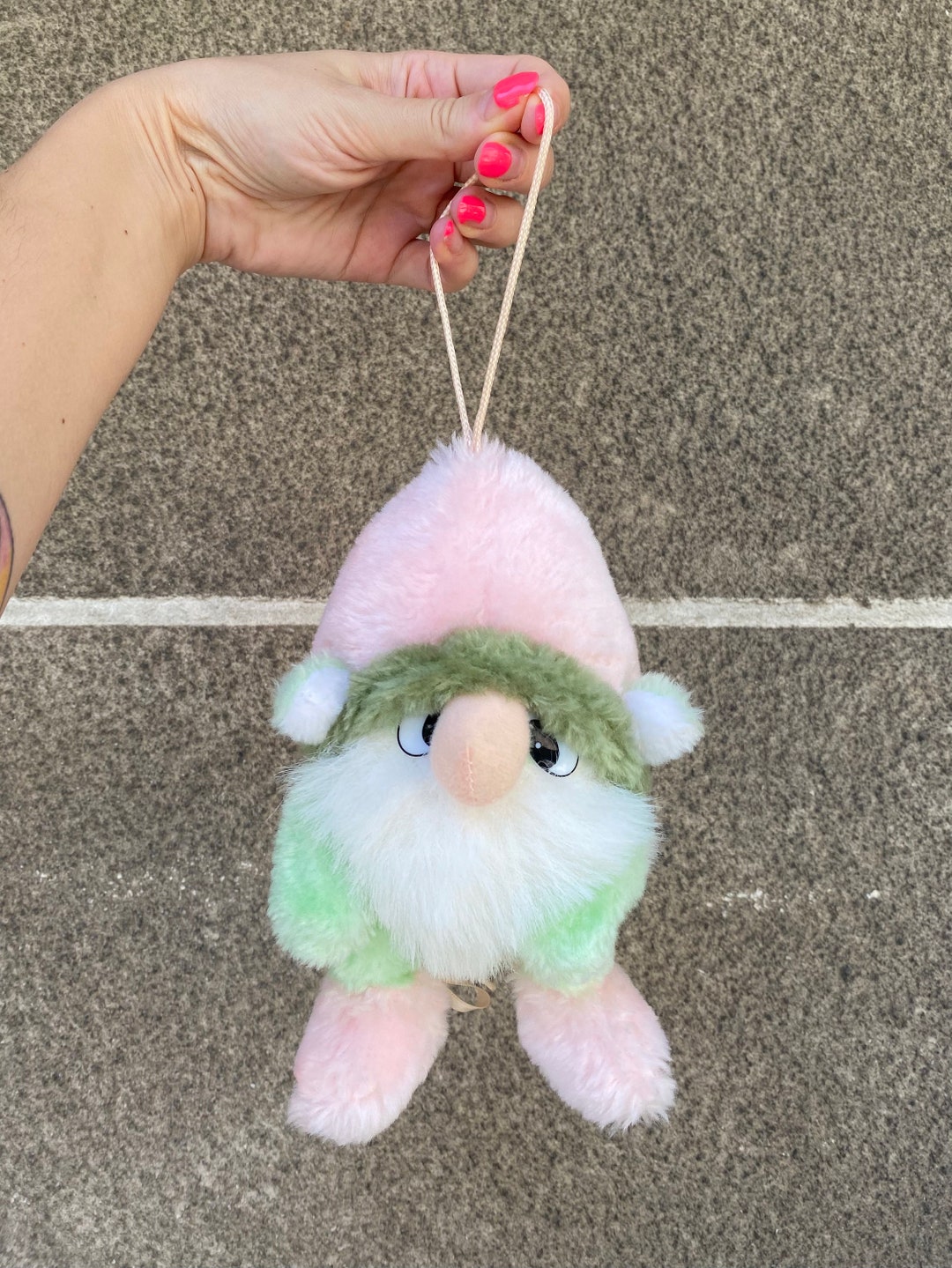 Cute Pink & Mint Green Gnome Plush Soft Toy Made in Taiwan, Stuffed ...