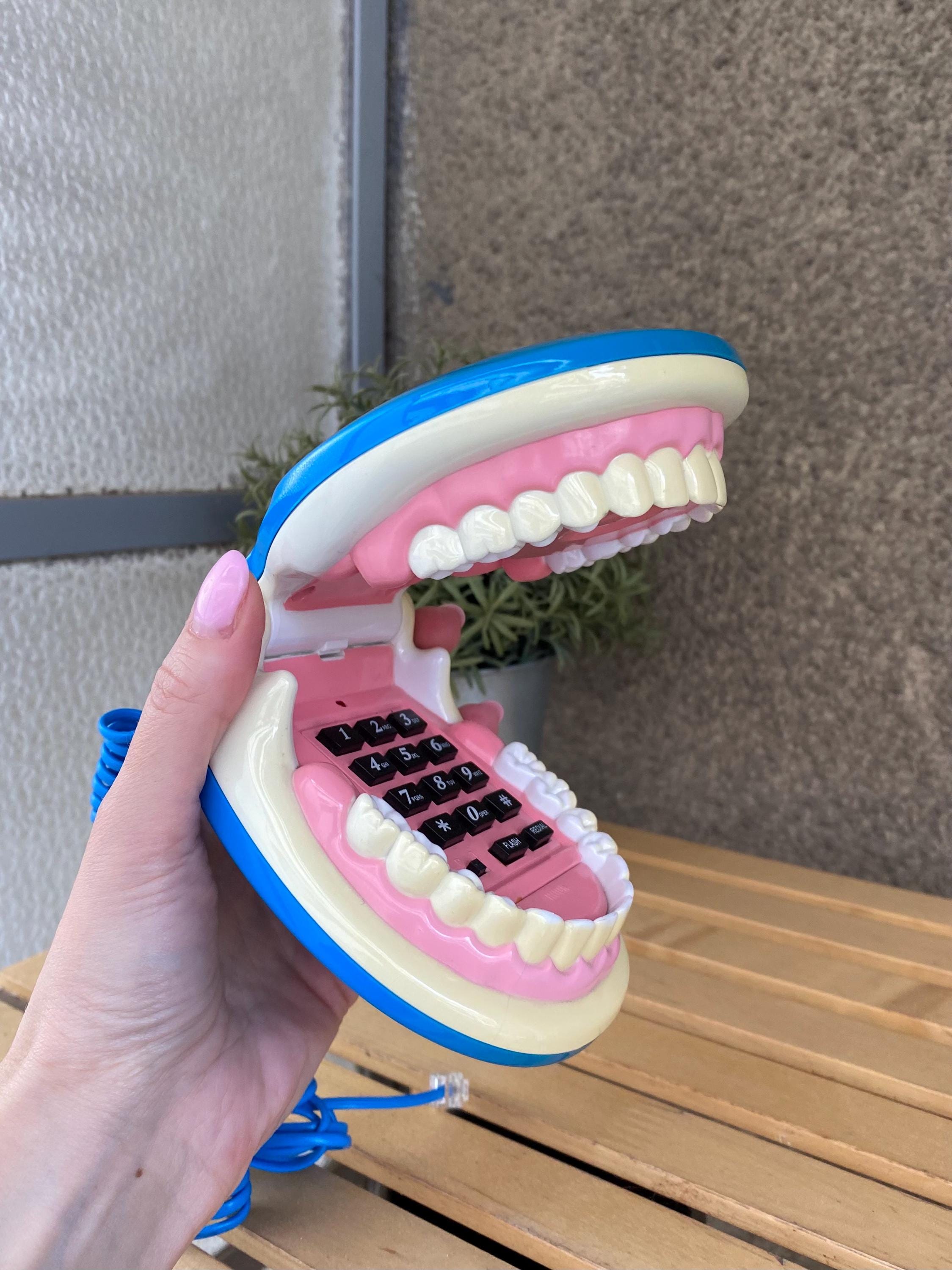 Vintage Novelty Teeth Telephone: 1990s Jaw Phone Working in Box - Etsy