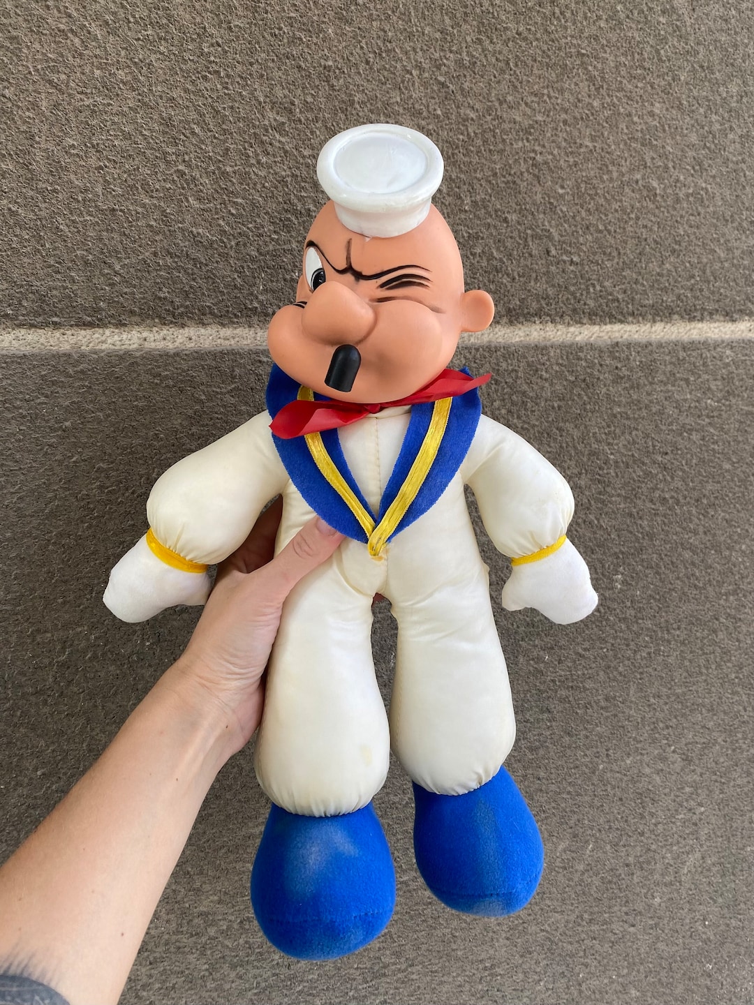 Vintage Popeye the Sailor Stuffed Doll 1980s, Super Rare Old Popeye ...