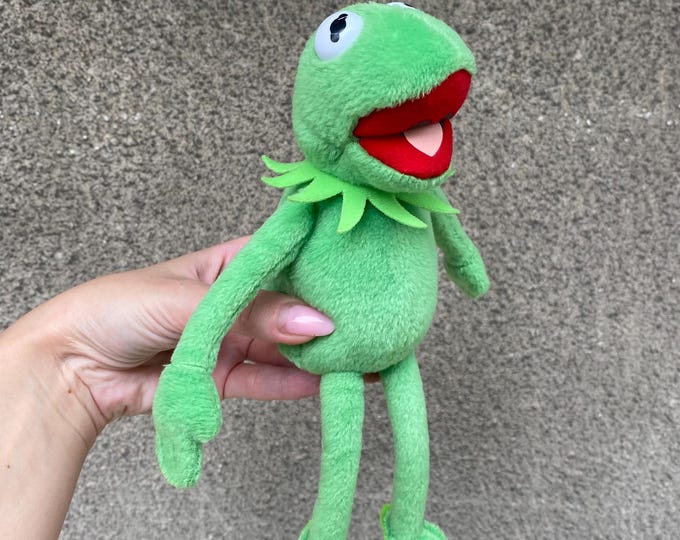 Small Kermit the Frog Plush Stuffed Toy, Vintage Jim Henson’s Muppet ...
