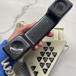 Vintage Triangle Phone 1980-90s Made in Hong Kong, White & Black ...