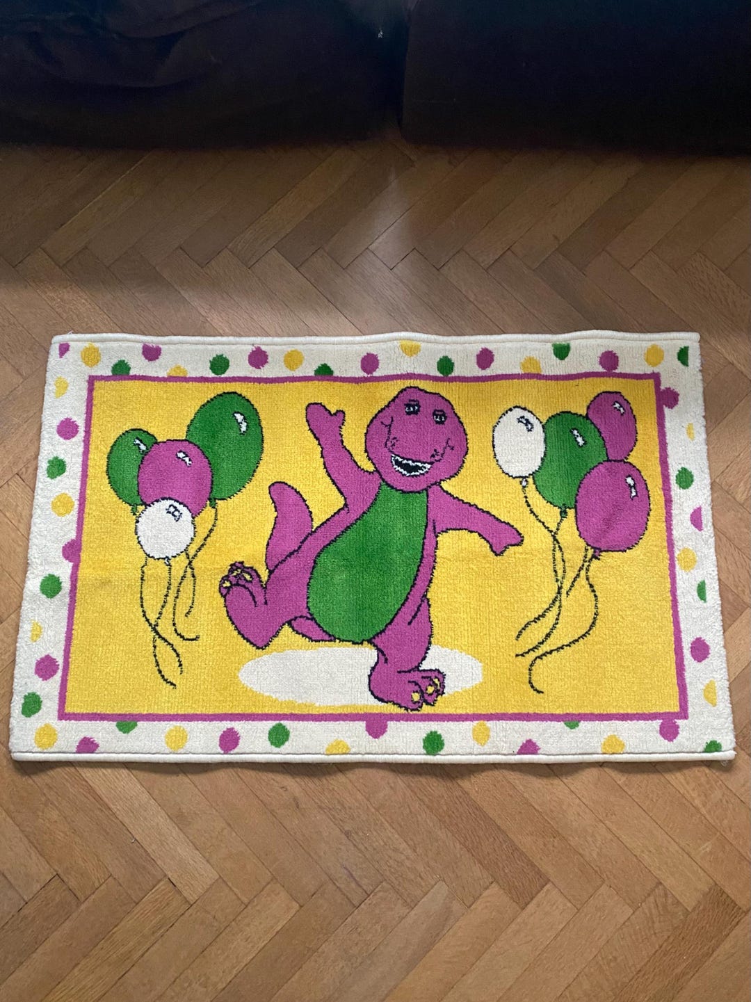 Very Rare Barney the Dinosaur Kids Bedside Rug 1998, Vintage ...