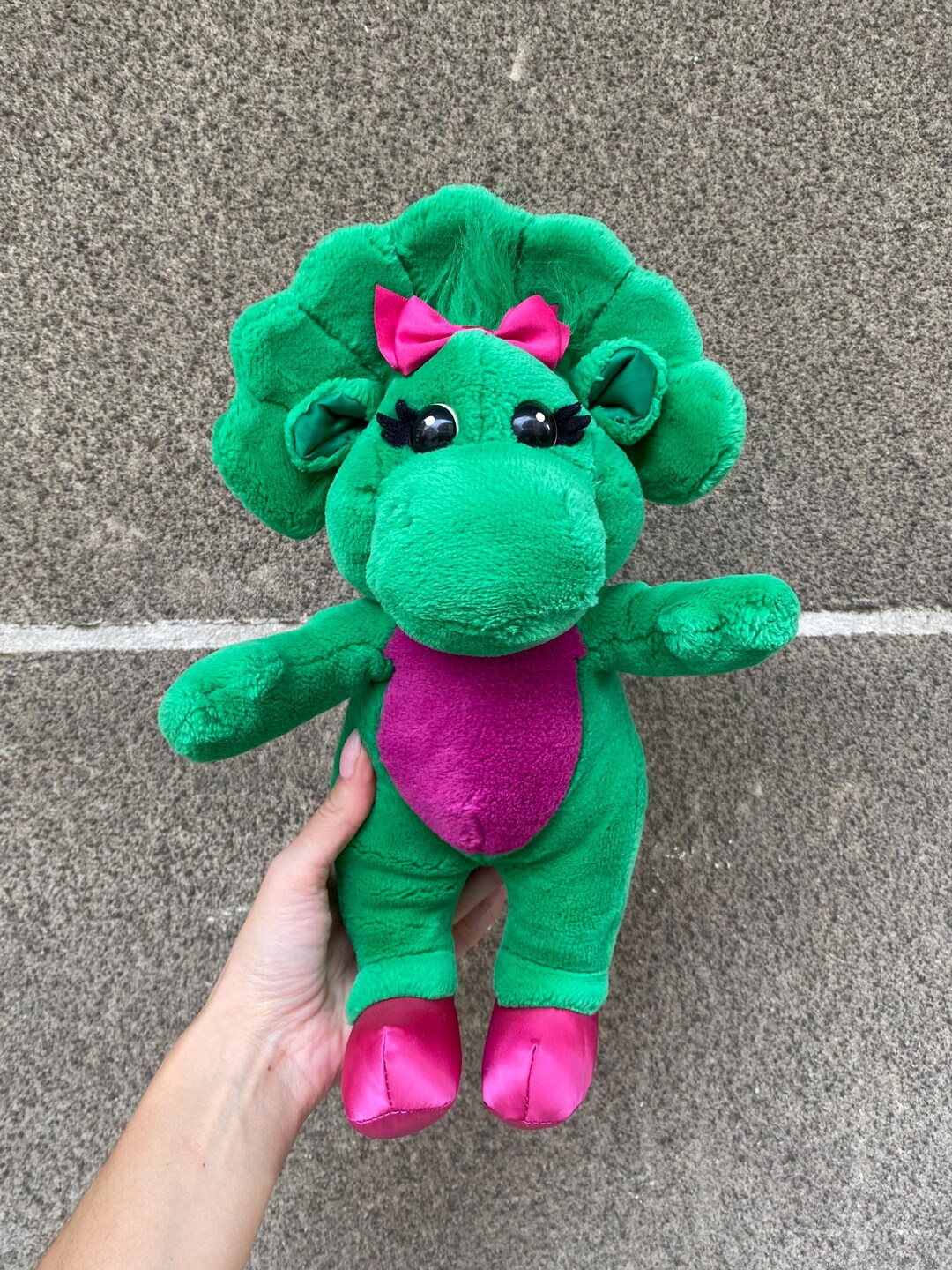 Vintage Baby Bop Plush Toy 1998 Playskool, Barney’s Friend Green Dino ...