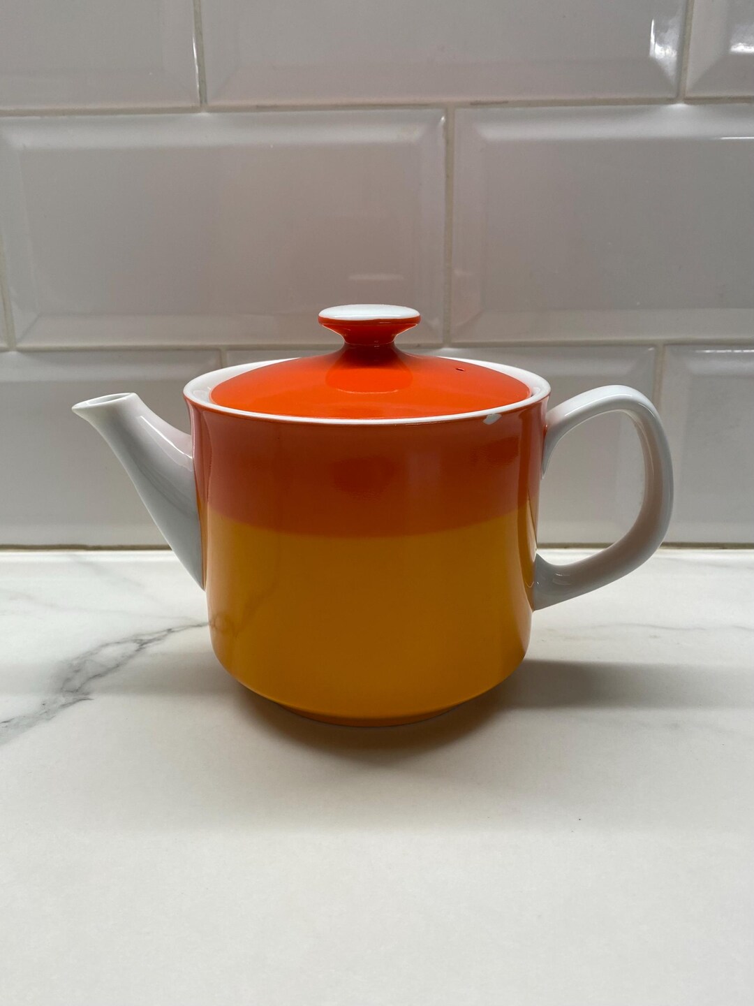 Vintage Ceramic Orange Coffee/tea Pot 1960-70s Made in Japan Mid ...
