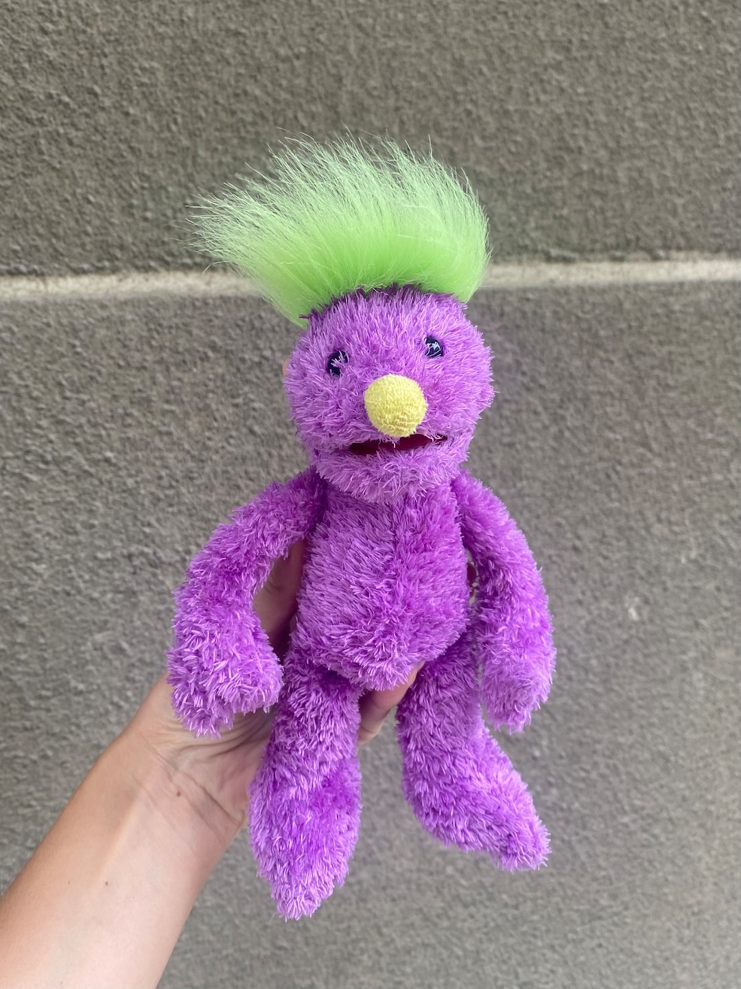 Jim Henson the Hoobs Purple Iver Soft Toy 2001, Vintage Muppet Stuffed ...