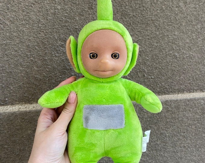 Green Teletubbies Dipsy Plush Toy With Flocked Face 30cm/11,8in, Medium Size Humanoid With Baby ...
