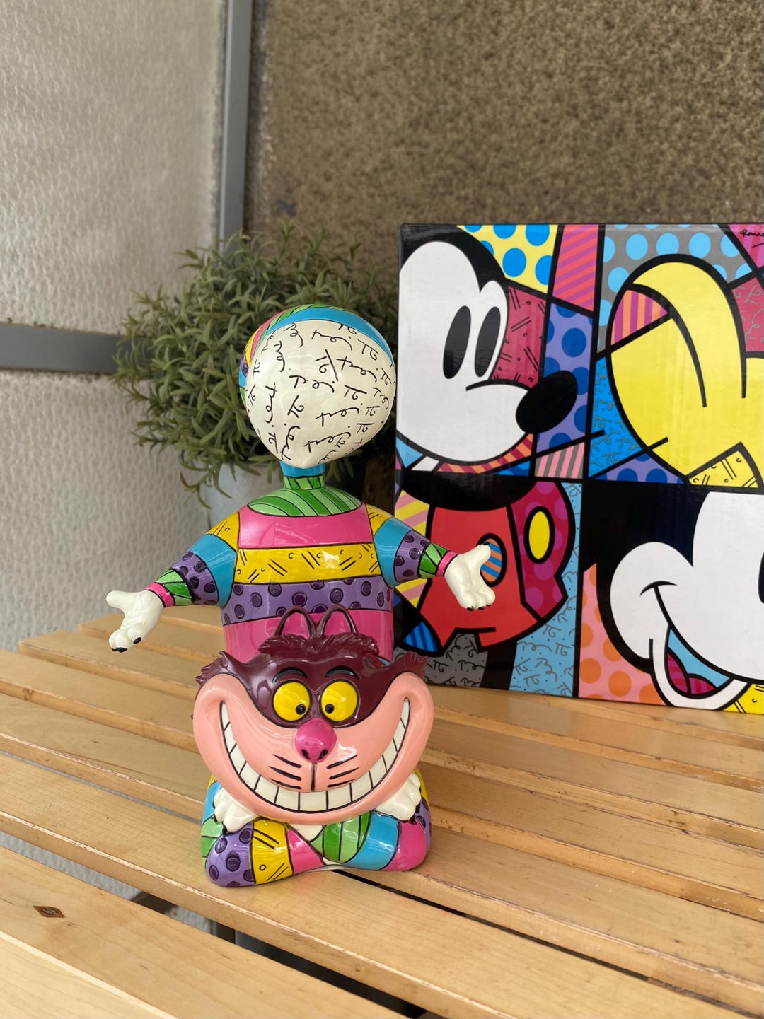 Retired 2011 Britto Cheshire Cat Figurine Alice in Wonderland New Old ...