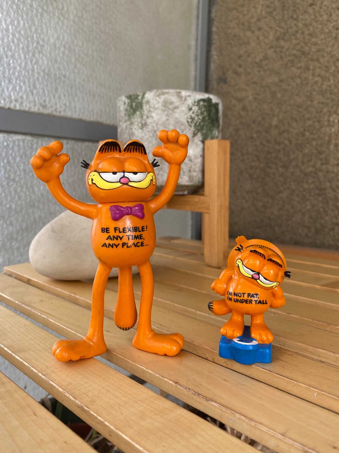 Garfield Vintage X2 Figurines 1981 West Germany by Bully, Funny ...