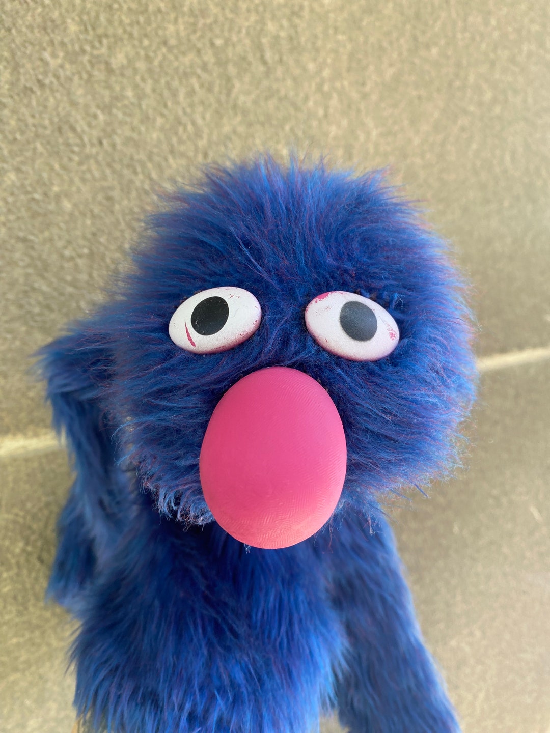 Extremely Rare Grover Blue Monster Hand Puppet by Vicma Spain 1970s, Collectable Jim Henson ...