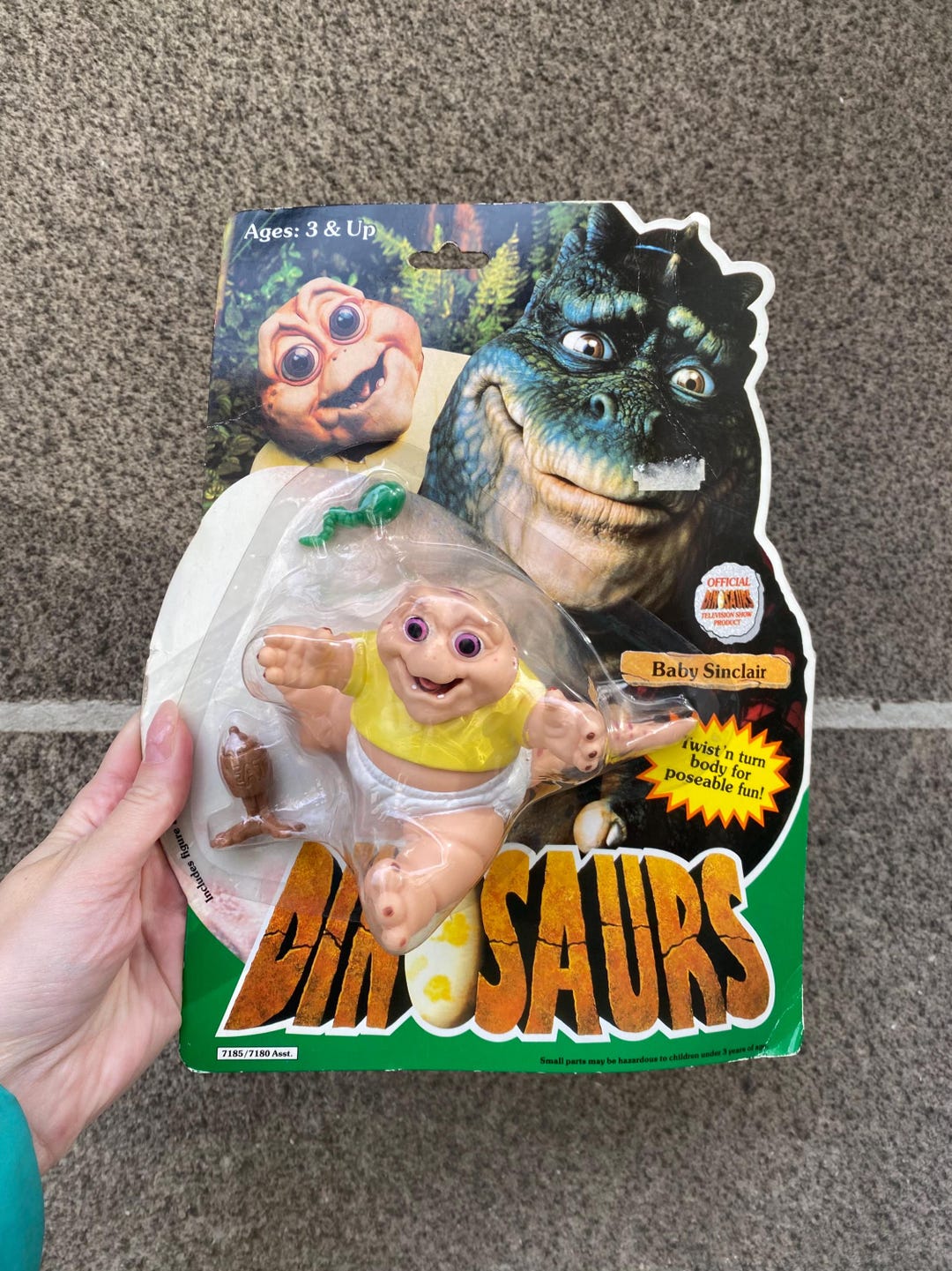 Baby Sinclair Figure Toy 1991 New Old Stock on Card, Vintage Sinclair ...