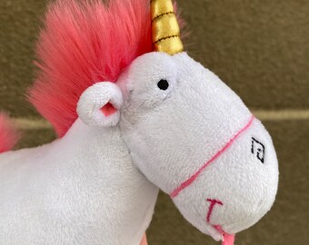 Small White Pink Unicorn Fluffy Plush by TY Despicable Me 3 Cute Agnes Toy and Friend Unicorn as a Gift Idea Etsy UK