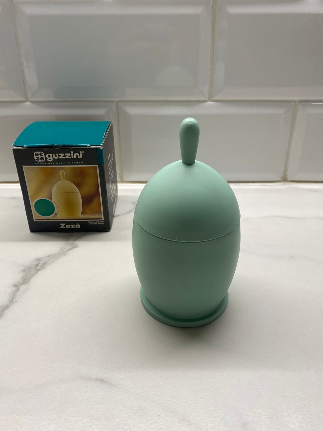 Mint Green Guzzini Sugar Bowl 1980s, Vintage New Old Stock Kitchen ...