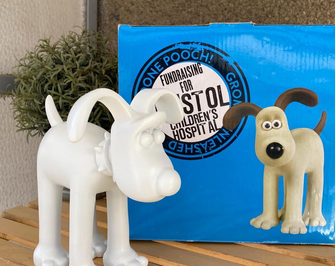 Rare Wallace & Gromit Paint Your Own Gromit Resin White Figurine Unused ...