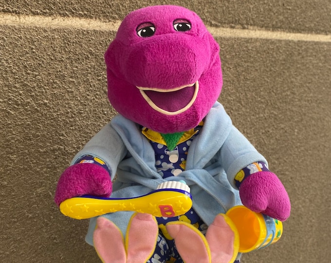 Barney Interactive Singing Plush Toy 2003, Barney Brush Your Teeth ...
