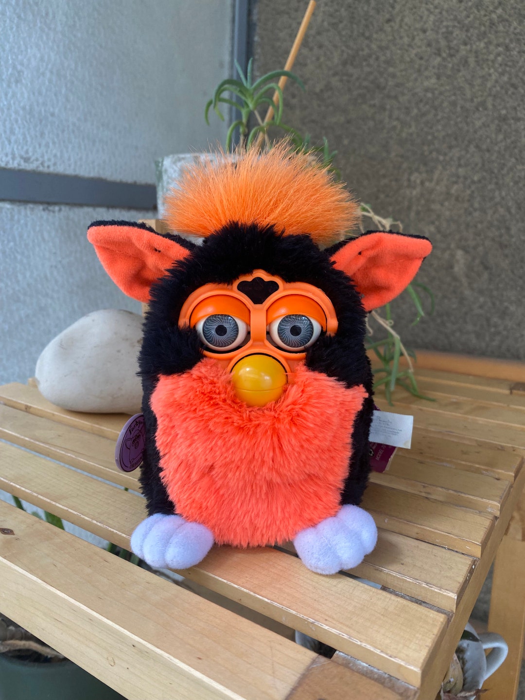 Orange & Black Furby Tart Tangerine 1998 WORKING, Vintage Furby With ...
