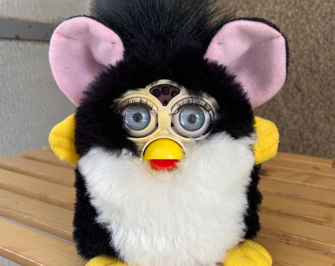 Very Rare Furby Fake Dubby 1998 WORKING, Black & White With Silver Grey ...