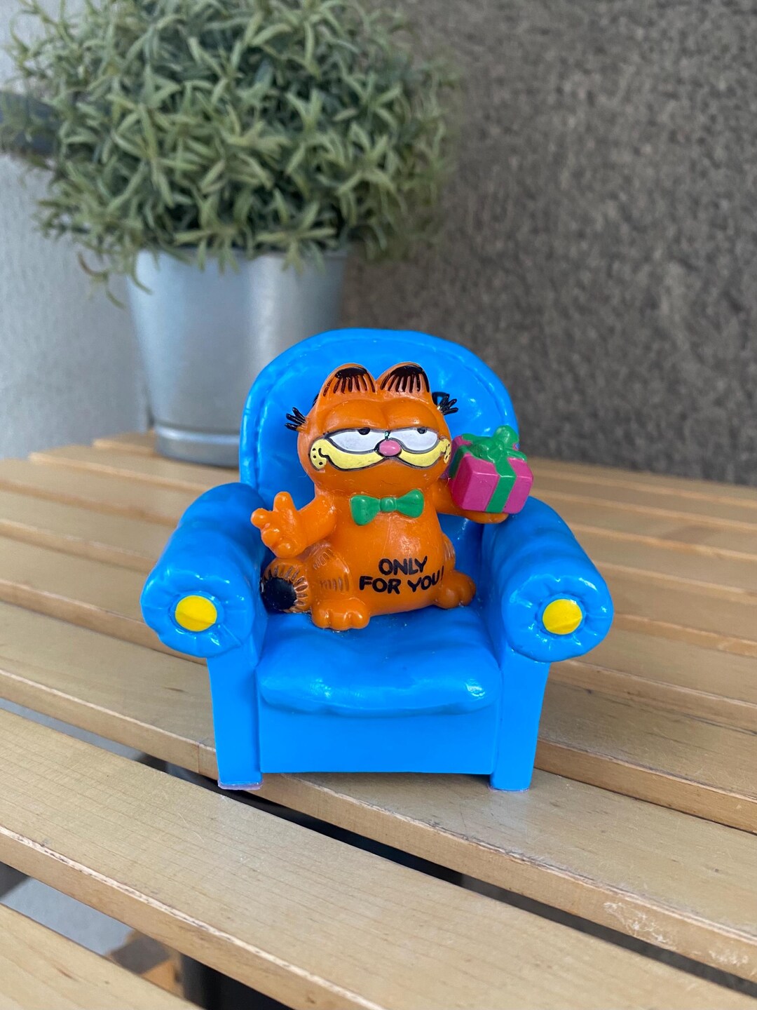 Vintage Garfield in Armchair Sofa Pvc Figure 1980s Made in West Germany ...