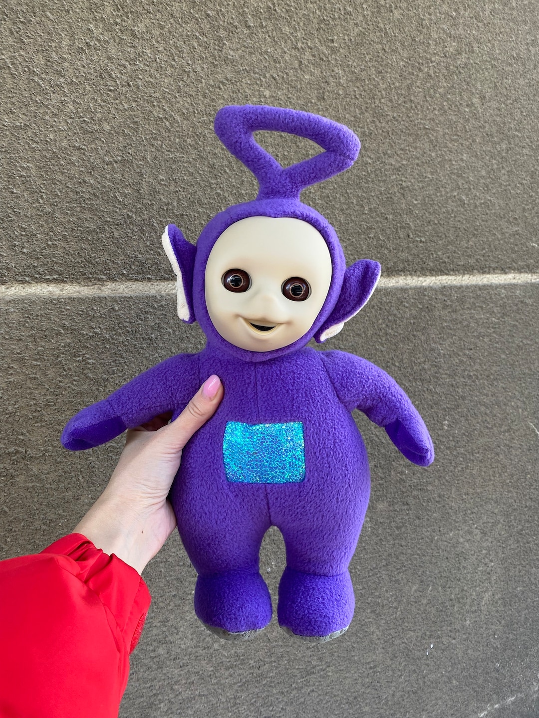 Purple Teletubbies Tinky Winky Plush Toy 1996 With Moving Eyes 37cm/14 ...