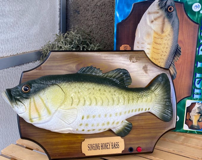 Vintage Animated Singing & Dancing Fish Honey Bass 1990s in Box WORKS ...