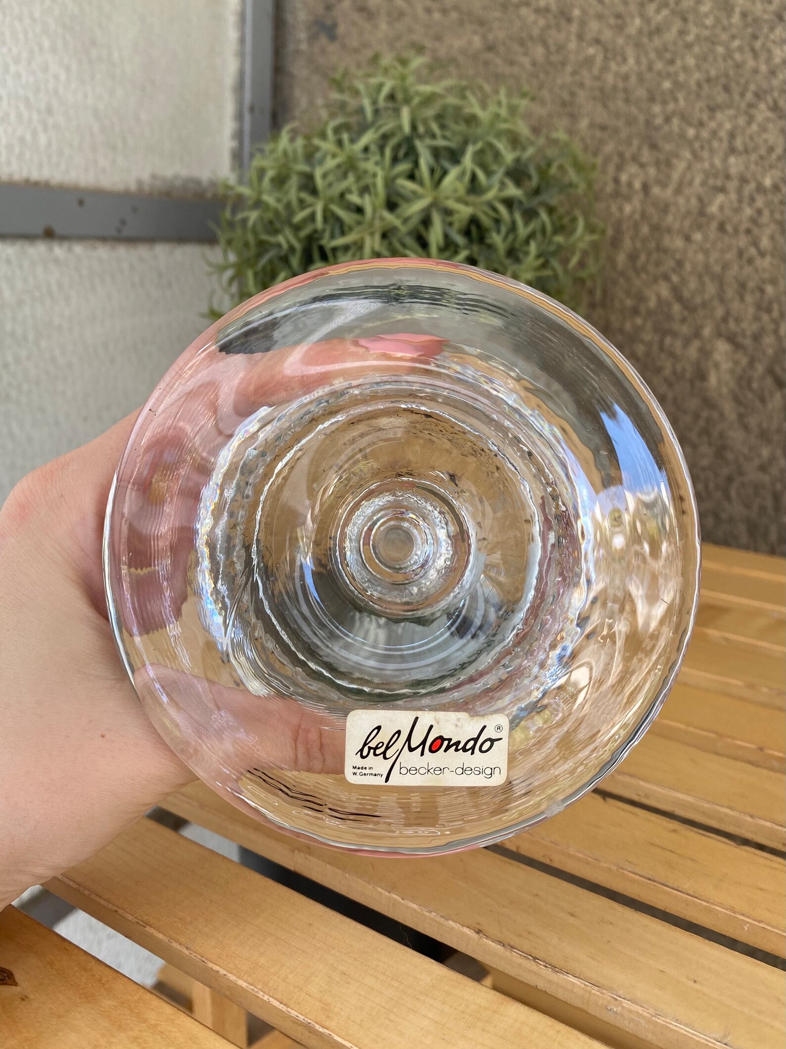 Vintage Belmondo Glass Candle Holder - Becker-design 1980s - Etsy