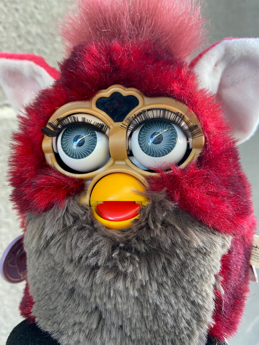 Furby 1998 Red Wolf WORKING Burgundy Rare Vintage Furbies - Etsy