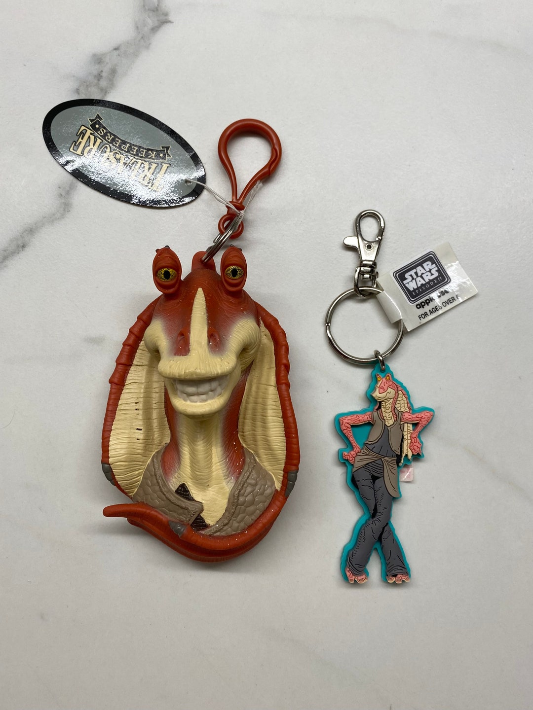 Jar Jar Binks Keychain Set of 2 1990s Vintage Star Wars - Etsy