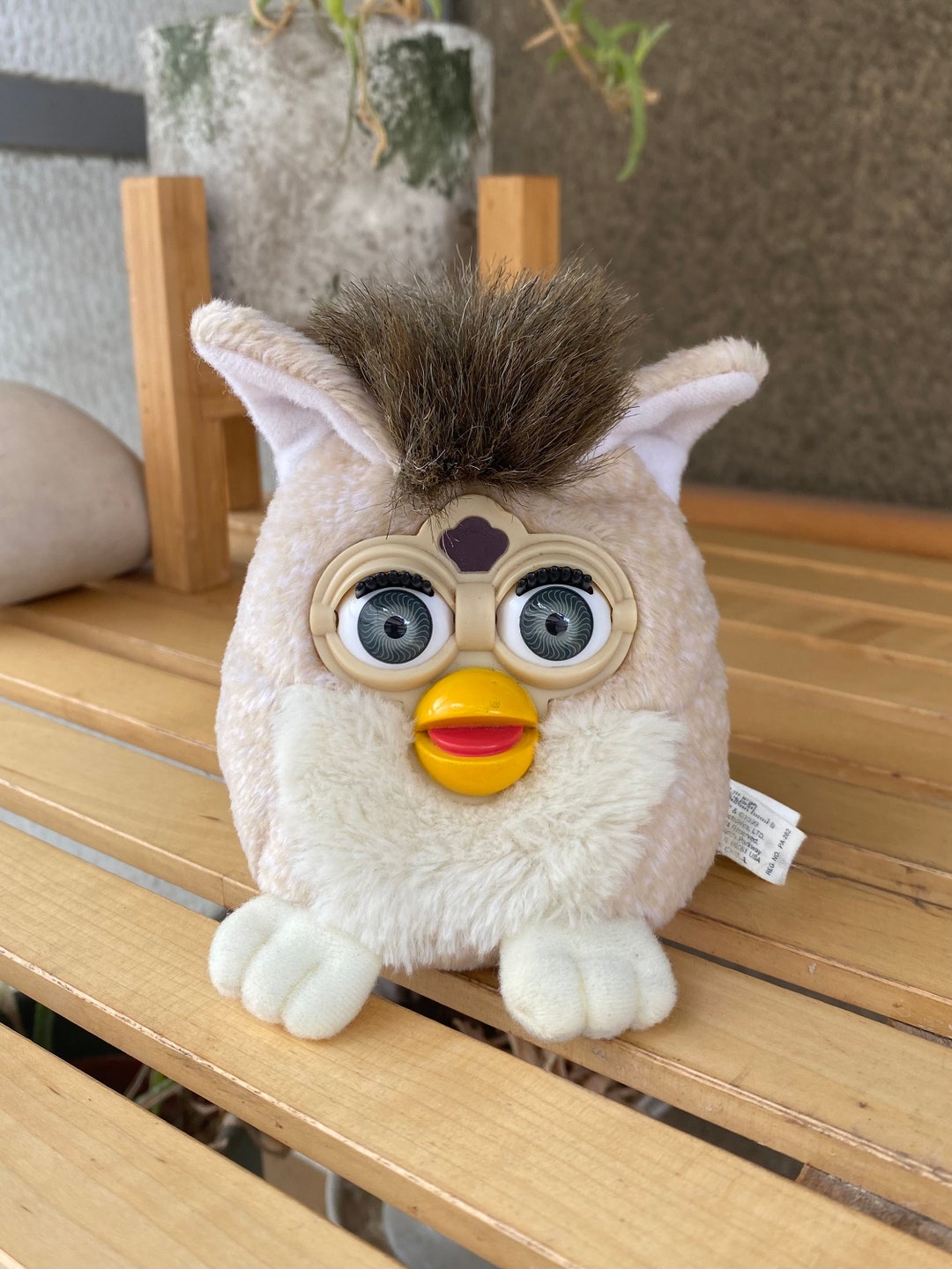 Vintage 1999 Furby Buddies Bear Plush - Beige Beanbag Toy - Etsy
