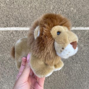 Small Cute Lion Plush Toy by Trudi, Realistic Stuffed Wild Animals for ...