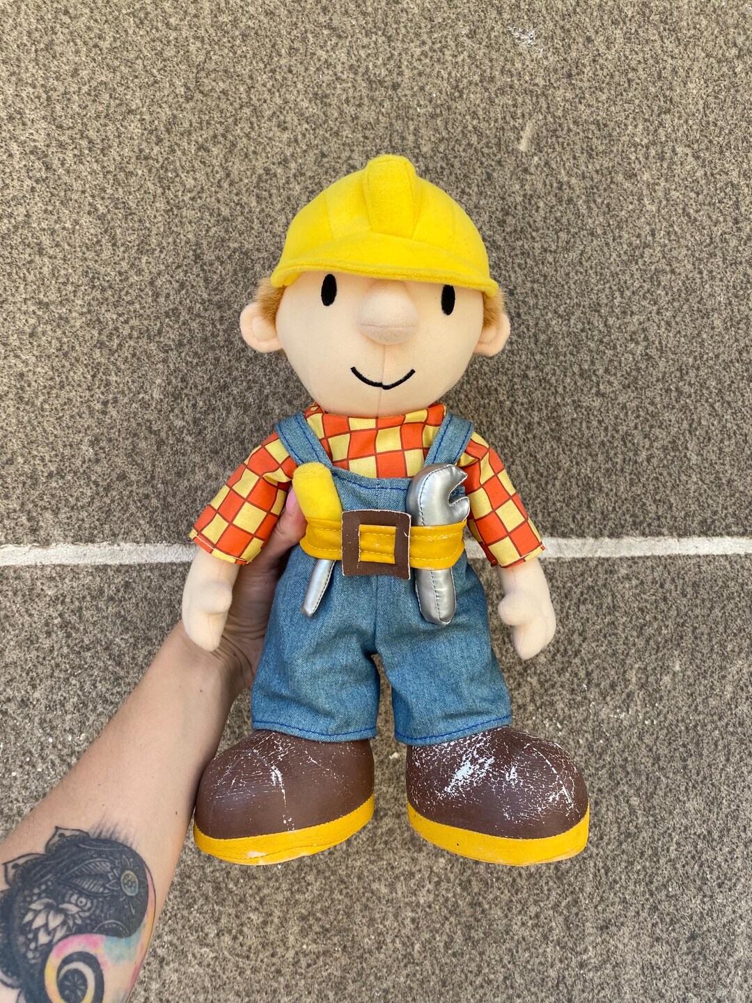 Vintage Bob the Builder Plush Soft Doll 1998, Standing Stuffed Toy ...