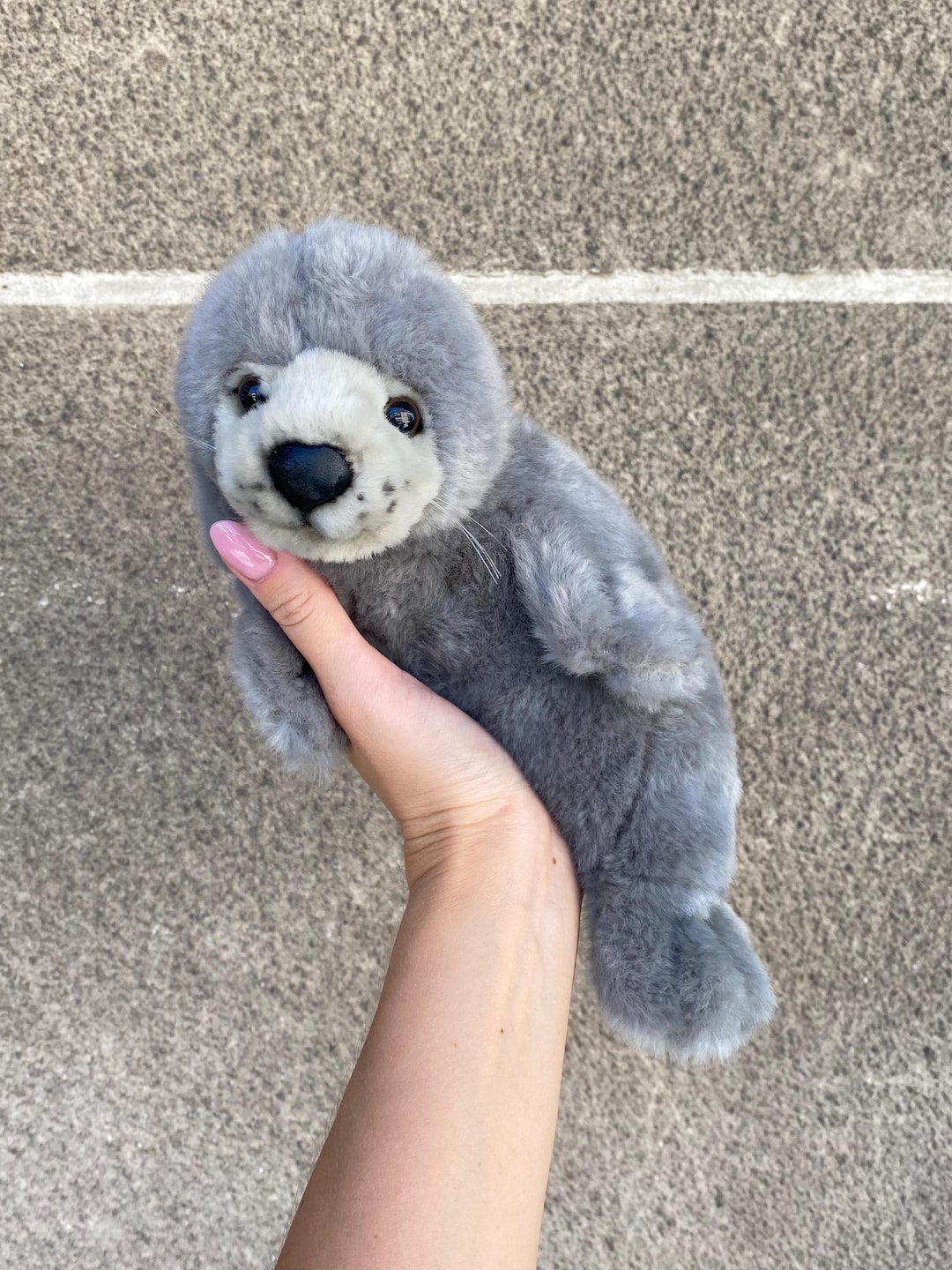Vintage Cute Grey Baby Seal Plush Toy 1986 WWF, Realistic Stuffed Wild ...