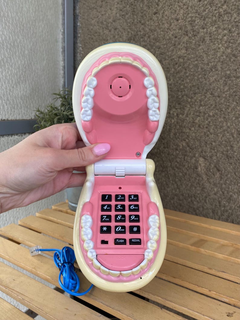 Vintage Novelty Teeth Telephone: 1990s Jaw Phone Working in Box - Etsy
